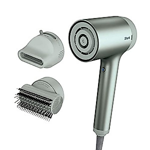 Shark HD112GNBRN HyperAIR Fast-Drying Hair Blow Dryer with IQ 2-in-1 Concentrator and Styling Attachments, Auto Presets, Rotatable Hot Air Brush, No Heat Damage, Ionic, Matcha