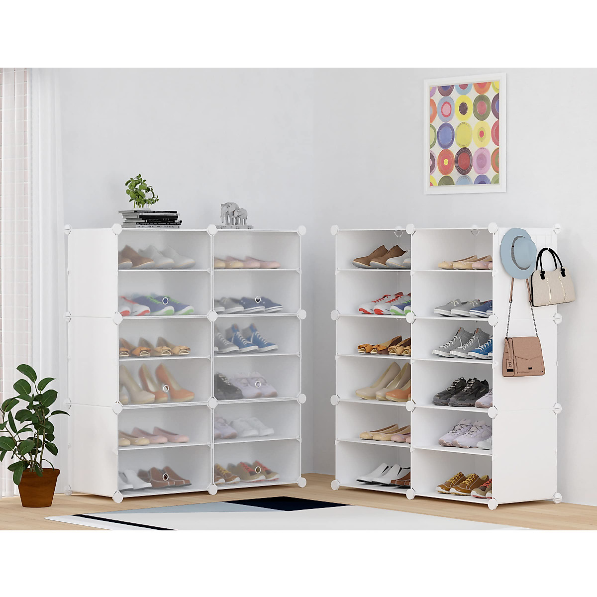 HOMIDEC Shoe Storage, 6-Tier Shoe Rack Organizer for Closet 24 Pair Shoes Shelf Cabinet for Entryway, Bedroom and Hallway