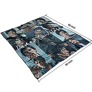 Character Blanket Vampire Throw Blankets Flannel Gifts for Girlfriend Fans Followers Travel Camping Home Office Soft Cozy Plush 130x150 Black 50x60