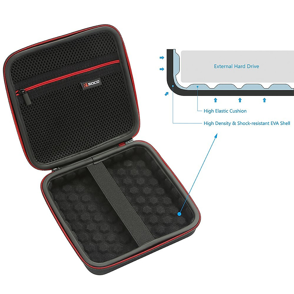 RLSOCO External USB CD DVD Drive Burner Writer Blu-Ray Drive Case for LG GP65NB60 8X,Dell DW316,Apple USB Superdrive,HP,ASUS ZenDrive V1M/Ultra Slim/LITE,LG Electronics,Hitachi LG,Verbatim(Case Only)