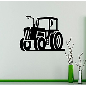 Place Tractor Vinyl Decal Farm Wall Sticker Nursery Interior Wall Graphics Bedroom Children's Kids Room Wall Art Made in USA - 38x70 Inch