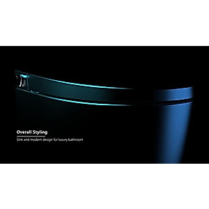 EUROTO Luxury Smart Toilet – Sleek Tankless Design with Foot-Kick Sensor, Heated Seat, Warm Dryer, Adjustable Water Pressure, Auto Open/Close Lid, Dual Flush, Night Light & Remote Control