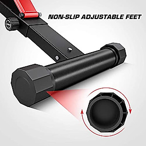 Pelpo Adjustable Weight Bench, Folding Weight Lifting Bench, Workout Bench for Home, Incline/Decline Bench for Full Body Workout, Strength Training Benches, Max Load 660lbs