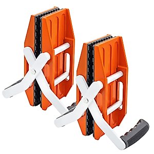 SDRTOP 2 PACK Double Handed Stone Carrying Clamps Granite Panel Carriers Lifting Tools 660lbs Transporting Heavy Duty Carry Clamp for Glass Quartz Slabs Marble with Rubber-lined （0-2.36in)