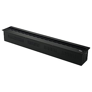 ARZARF Water Vapor Fireplace 47.2" in-Wall Recessed Electric Fireplace Stainless Steel Metal Panel 3D Touchable Simulation Flame ​Low Noise ​(Black) Electric Fireplace Stove