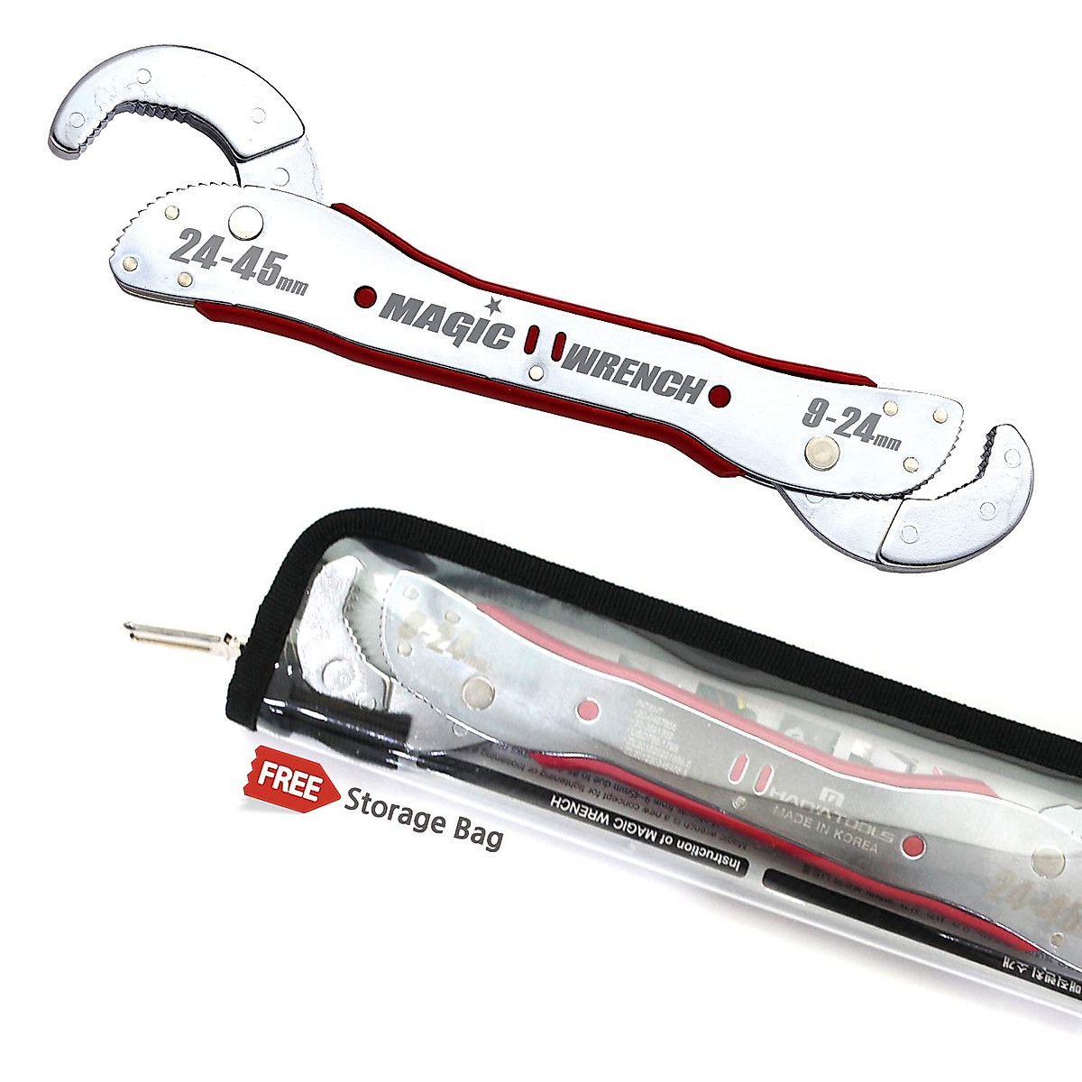 MAGIC WRENCH Multi-function Universal Adjustable auto-ratcheting works as reversible ratchet pop socket combination & pipe monkey spanner sae crescent nut gear-wrench set for craftsman & plumbers