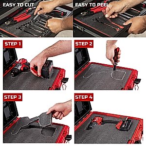 ONREVA Tool Box Foam 3Pack 18x12x2 inch, Foam Inserts for Cases, Polyethylene Tool Foam Sheets, Drawer Foam Liner, Tool Box Organizers and Storage, Toolbox Shadow Organizer
