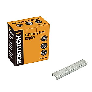 Bostitch Heavy Duty Premium Staples, 2-25 Sheets, 0.25 Inch Leg, 5,000 Per Box (SB351/4-5M)