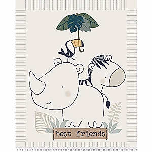 Animal Best Friends No Sew Throw Kit - 48inX60in. 2 Prints. Reversible Blanket.