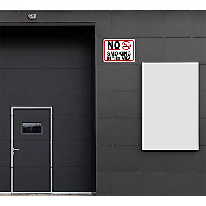No Smoking Signs for Business No Vaping Sign 10"x14" Rust Free Aluminum UV Printed,4 pre-drilled Holes.Durable/Weatherproof (4-Pack)
