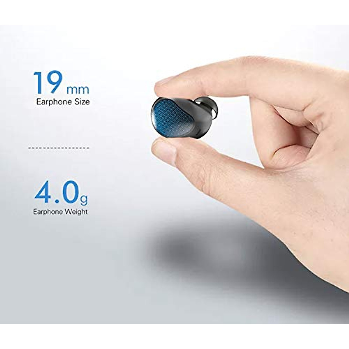 SL-S1 True Wireless in-Ear Premium Mono-Earbud with Magnetic Charging Case Bluetooth IPX5 Waterproof Sweatproof Noise Reduction iPhone Android LG Huawei Samsung HTC (Black)