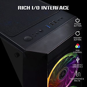 AQVIN Gaming PC Tower Desktop | Intel i7 Processor up to 4.0 GHz | GTX 1050 Ti 4GB GDDR5 Gaming GPU | 1TB SSD Solid State Drive 32 GB DDR4 RAM | Windows 10 Pro WiFi Ready (Renewed)