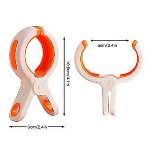 Beach Towel Clip,Lawdiey 6 PCS Silicone Plastic Clips for Beach Chairs Cruise Chair Heavy Laundry Clothespins Windproof Clamps Beach Blankets Clothes with 1 PCS Laundry Bag