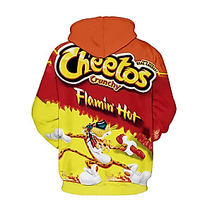 jiazery QZ Men's Novelty Cheetos Hoodie Realistic 3D Print Pullover Unisex Casual Long Sleeve Sweatshirt (NewOne-L)