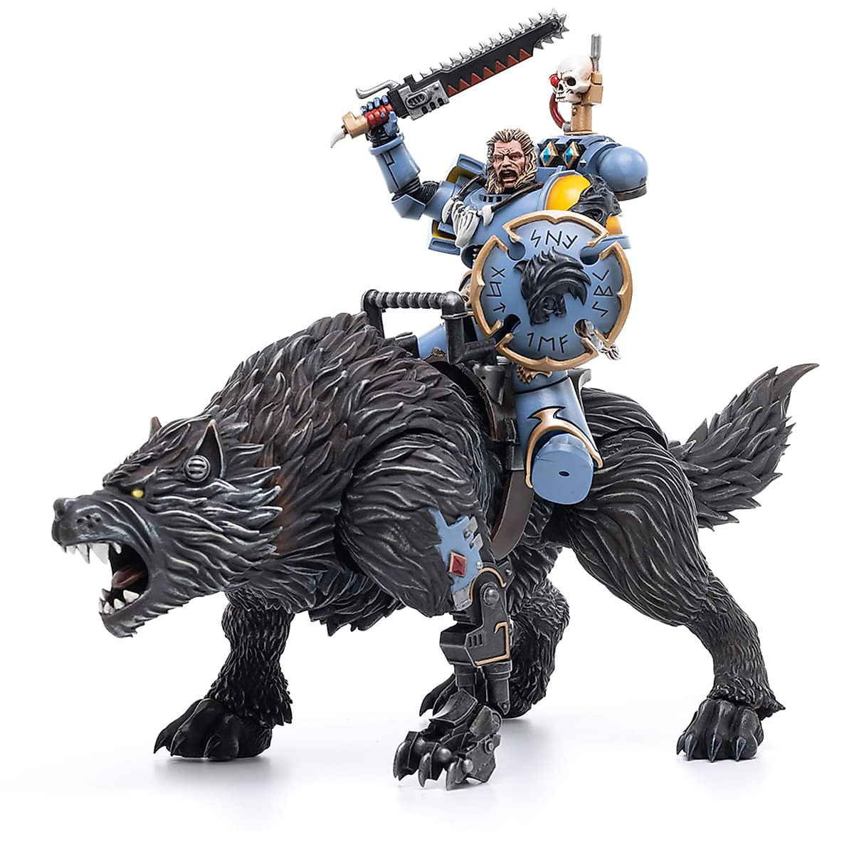 JoyToy Warhammer 40K 1/18 Space Wolves Thunderwolf Cavalry Frode Action Figure Warrior Joy toy Models