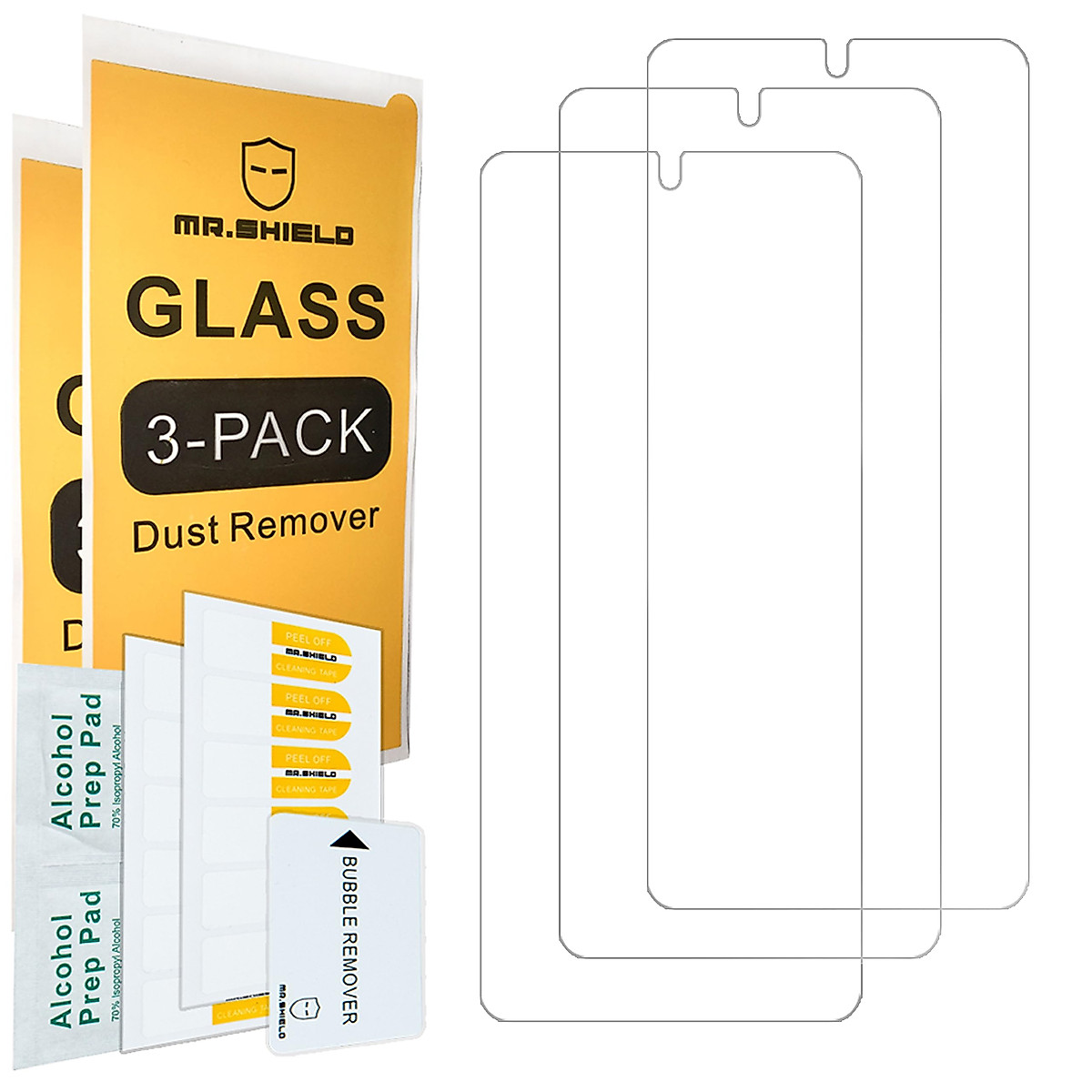 Mr.Shield [3-Pack] Designed For Samsung Galaxy A71 5G / Galaxy A71 5G UW [Tempered Glass] [Japan Glass with 9H Hardness] Screen Protector