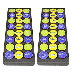 Polar Whale 2 Coffee Espresso Capsule Drawer Organizer Tray Inserts Compatible with Dolce Gusto for Kitchen Home Office Waterproof Washable Black Foam 24 Compartment 7.75 x 20 Inches