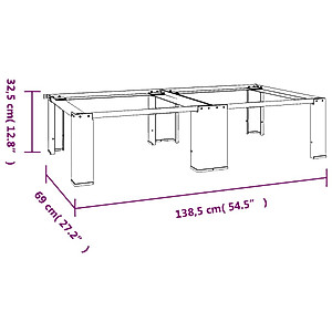 vidaXL Sturdy Steel Washing Machine Pedestal with Pull-Out Shelf, Universal Fit for Standard Machines, Floor Protection Rubberised Feet, White.