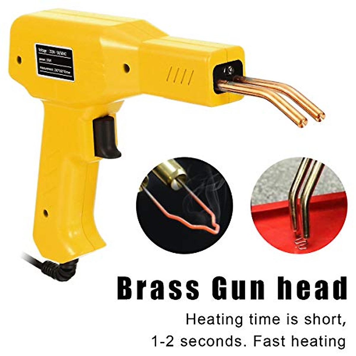 50W Hot Staplers Machine, Snnetwork Professional Car Bumper Crack Repair kit Welding Machine Set, Handy Plastics Welders Garage Tools, Hot Thermal Stapler Welder Gun Garage Repair Tools, Yellow