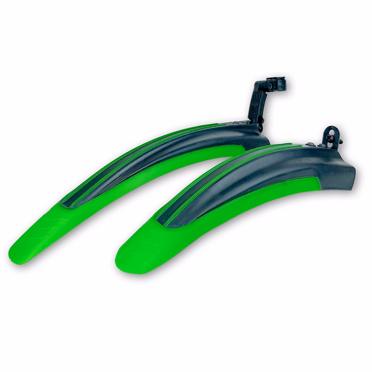 RNX Green Mountain Bike Mud Guard Front and Rear Fenders Set, Wide, Universal, Adjustable
