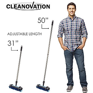 Cleanovation Rug Renovator Floor Scrub Brush with Long Handle, Scrape Brush Stiff Bristle Scrubber, Cleaning for carpet pet stains and odors, 32 Fl oz Carpet Shampoo