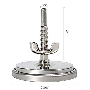 GasSaf BBQ Charcoal Grill Smoker Temperature Gauge Pit Thermometer Dial, 2-3/8 Inch Dial and 3 Inch Stem, High Temperature Range - 50F to 800F