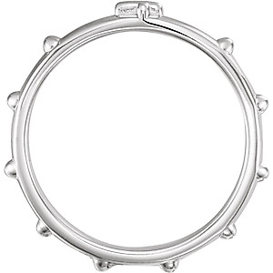 Bonyak Jewelry Sterling Silver Rosary Ring - Size 6