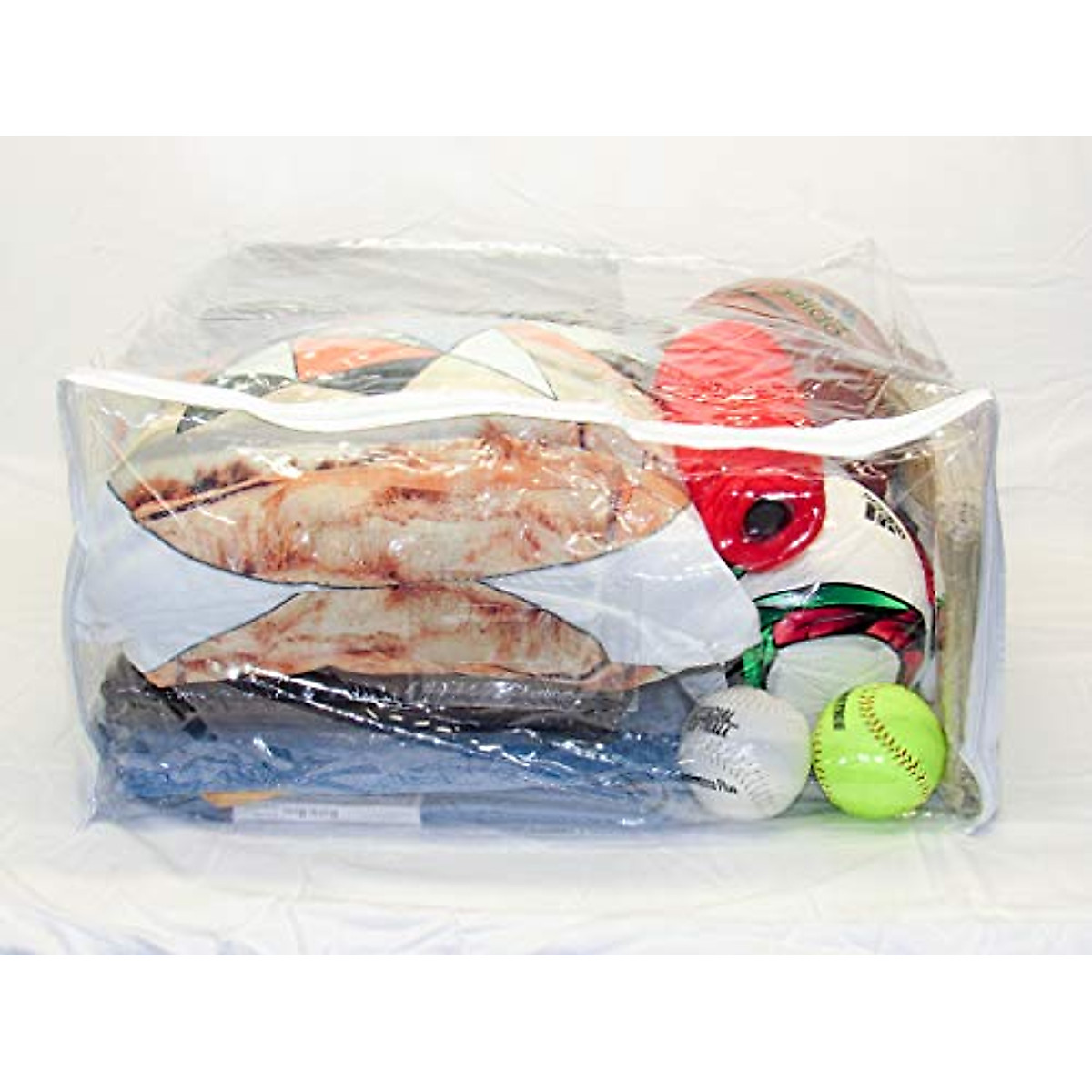 Clear Vinyl Zippered Storage Bags 23 x 23 x 12 Inch 10-Pack