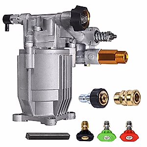 TOOLCY 3/4" Shaft Horizontal Pressure Washer Pump, 2500-3100PSI @ 2.5 GPM, Power Washer Pump for Gas Washer, Fit: K2400HH, GC190 GC160, MSH3125, 308418007 308653057, Honda, Generac, Craftsman,Karcher