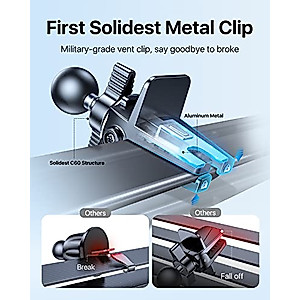andobil Car Phone Holder Mount [2023 Upgraded] Smartphone Air Vent Holder Easy Clamp Hands-Free Compatible with iPhone 11 12 13 14 Pro Max 6 7 8 X XR XS SE Samsung Galaxy S23 Ultra S22 S21 Note 20