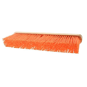 PRO SOURCE Heavy Duty Orange Bristle Pushbroom Head with Threaded Block: 24" Wide