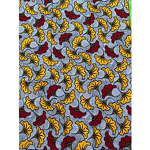 African Print Fabric, Cotton Ankara, 1 Yard, Africa Ethnic Pattern, Printed Fabric, Tribal Print, One Yard, Ankara Wax (B23)