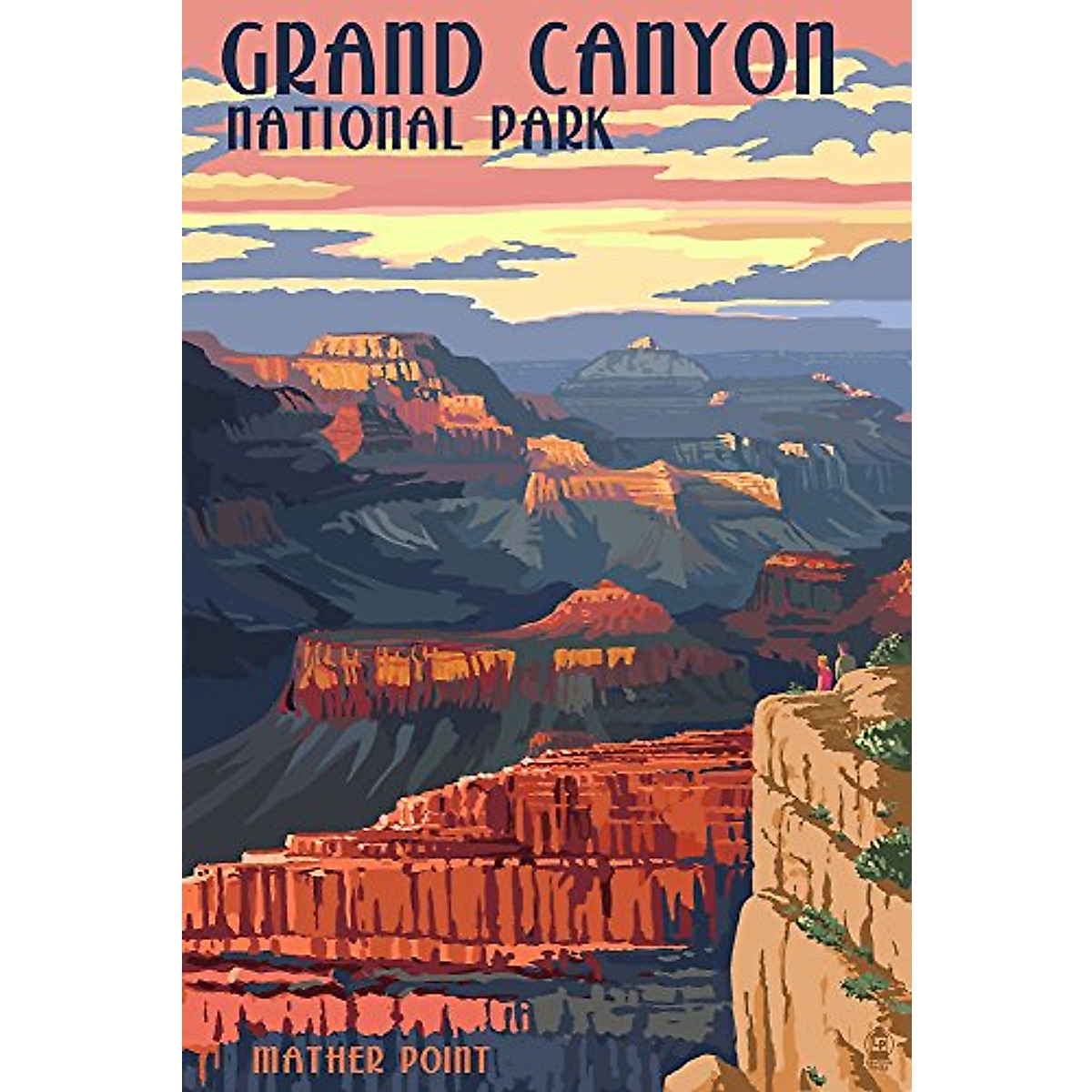 Grand Canyon National Park, Arizona, Mather Point (9x12 Wall Art Print, Home Decor)
