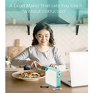 Vixic Label Maker Machine with Tape D1600 Label Maker Bluetooth Label Printer Sticker Maker for Phone Labeler Machine with Multiple Templates for Home, Office, School, Storage, Kitchen, Gift Labeling