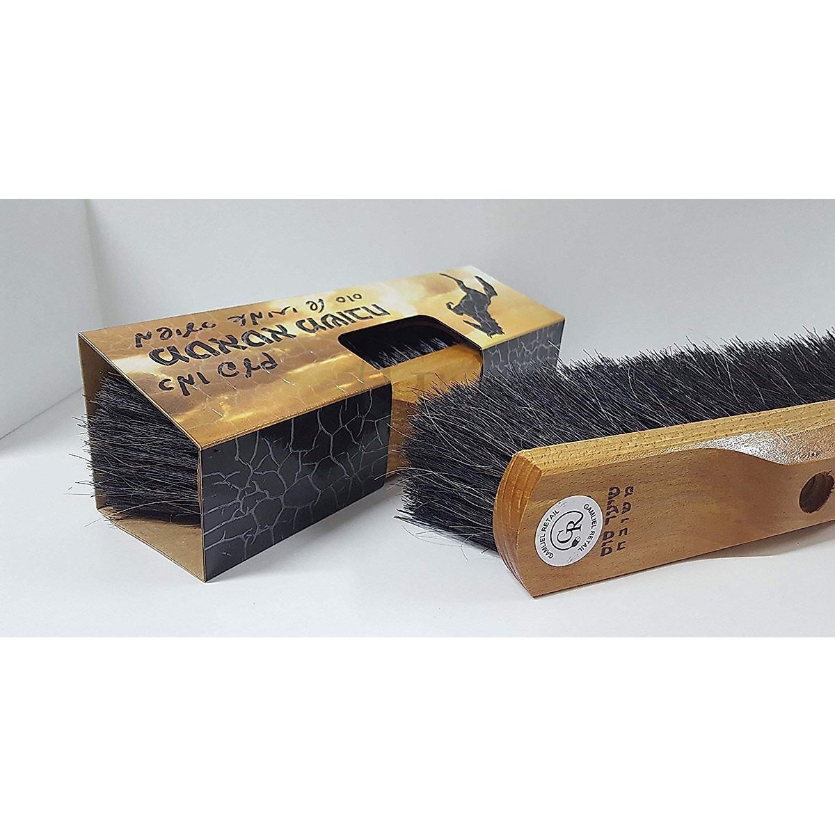 GAMLIEL RETAIL© Broom Head, Made Pure Horse Hair Floor Brush Sweeper 11.80" x 3.15" x 3.15" inch, Natural Wooden Base Superior Horsehair Broom Like an Old time