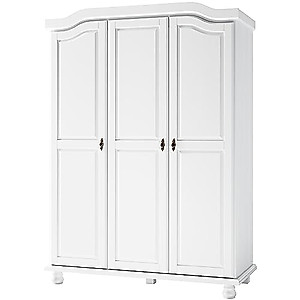 Palace Imports 100% Solid Wood Kyle 3-Door Wardrobe/Armoire/Closet, Mocha