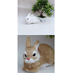 TBoxBo 2 Pack Realistic Plush Bunny Rabbits - Lifelike Stuffed Animal Toys, Christmas Decor, Birthday Gifts, UTRHYW6556431S54