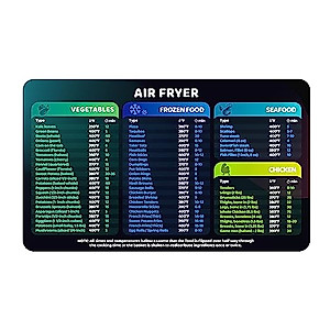 2023 Newest 2-in-1 Magnetic Meat Smoking Guide & Air Frying Guide with Temperature, Time & Wood Flavors, Useful Air Fryer & Smoker Accessories Kitchen Gadgets, Waterproof Magnet Sheet For Quick Reference