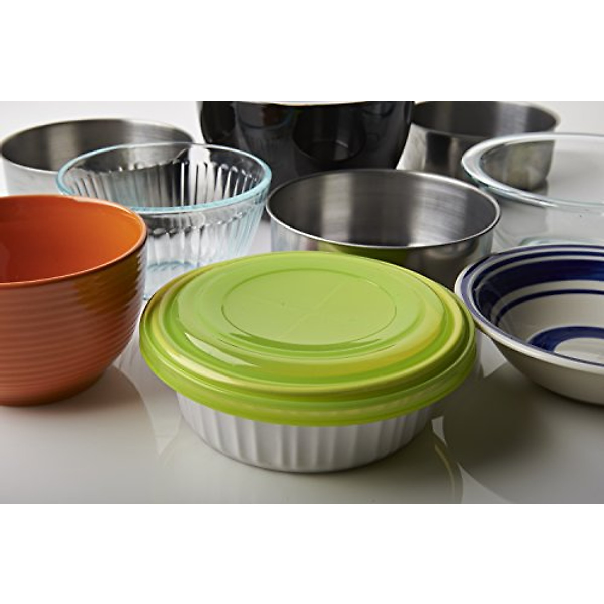 LidLover 5"-7" and 7"-9" Silicone Lid, Green - Set of 2