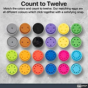 Matching Dinosaur Toy Egg Set for Toddlers – Educational Dino Eggs Fun Easter Basket Stuffers, Learning Games & Resources, Puzzle Game, Party Supplies, & Party Favor - Toys for Baby Boy, Girl, Toddler