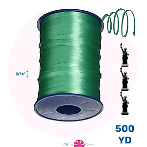 Morex Poly Crimped Curling Ribbon, 3/16-Inch by 500-Yard, Green