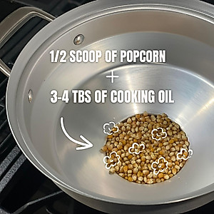 The Grandpopper Popcorn Popper | No-Shake, No-Stir Premium Stovetop Popcorn Maker | Popcorn Pan | Popcorn Pot | Pops Kernels Perfectly Without Burning | Easy Serving