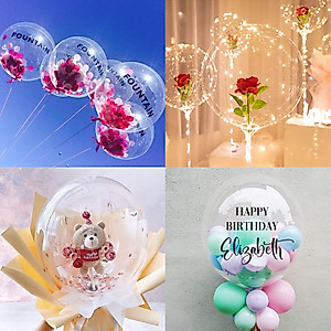 RUBFAC Bobo Balloons 25pcs, 20 Inches Bubble Balloons Clear Bobo Balloons, Large Transparent Balloon for Stuffing Wedding Birthday Party Decorations