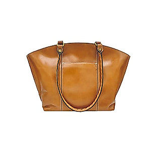Patricia Nash Leather Michel Dome Zip Top Tote Bag Purse Shopper in Tan