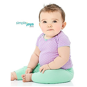 Simple Joys by Carter's Baby Girls' 4-Pack Pant, Mint Green/Pink/Grey, 3-6 Months