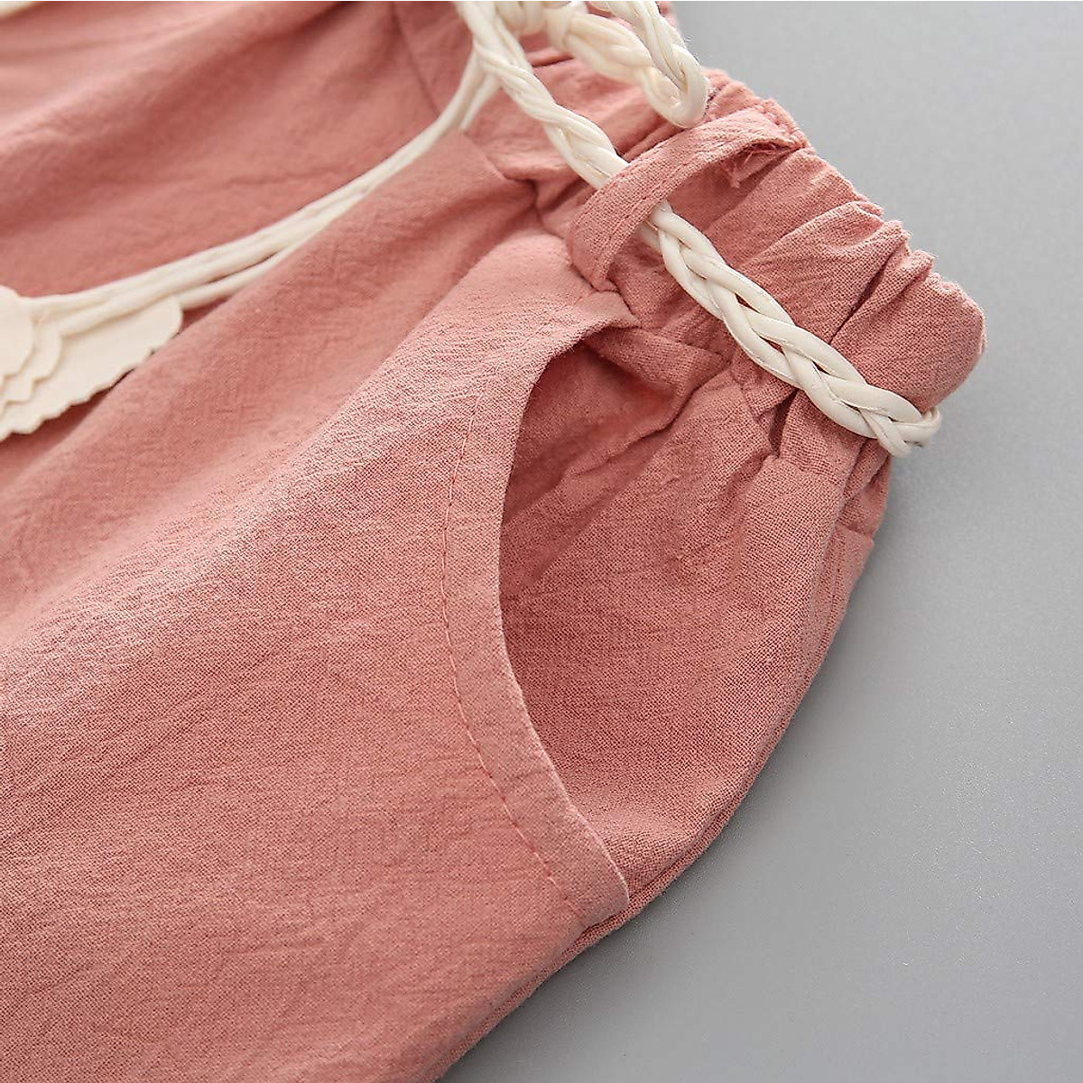 CM C&M WODRO Baby Toddler Girls Summer Shorts Sets Kids Watermelon Letter Print Tops Shorts Outfits Clothes for 1-4 Years Old (Pink, 18-24 Months(90))