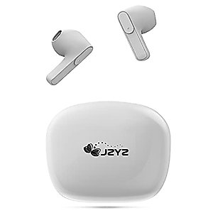 True Wireless Stereo Earbuds Bluetooth 5.0 in Ear Light-Weight Headphones Built-in Microphone, Super bass Long Distance Connection Headset with Charging Case (White)