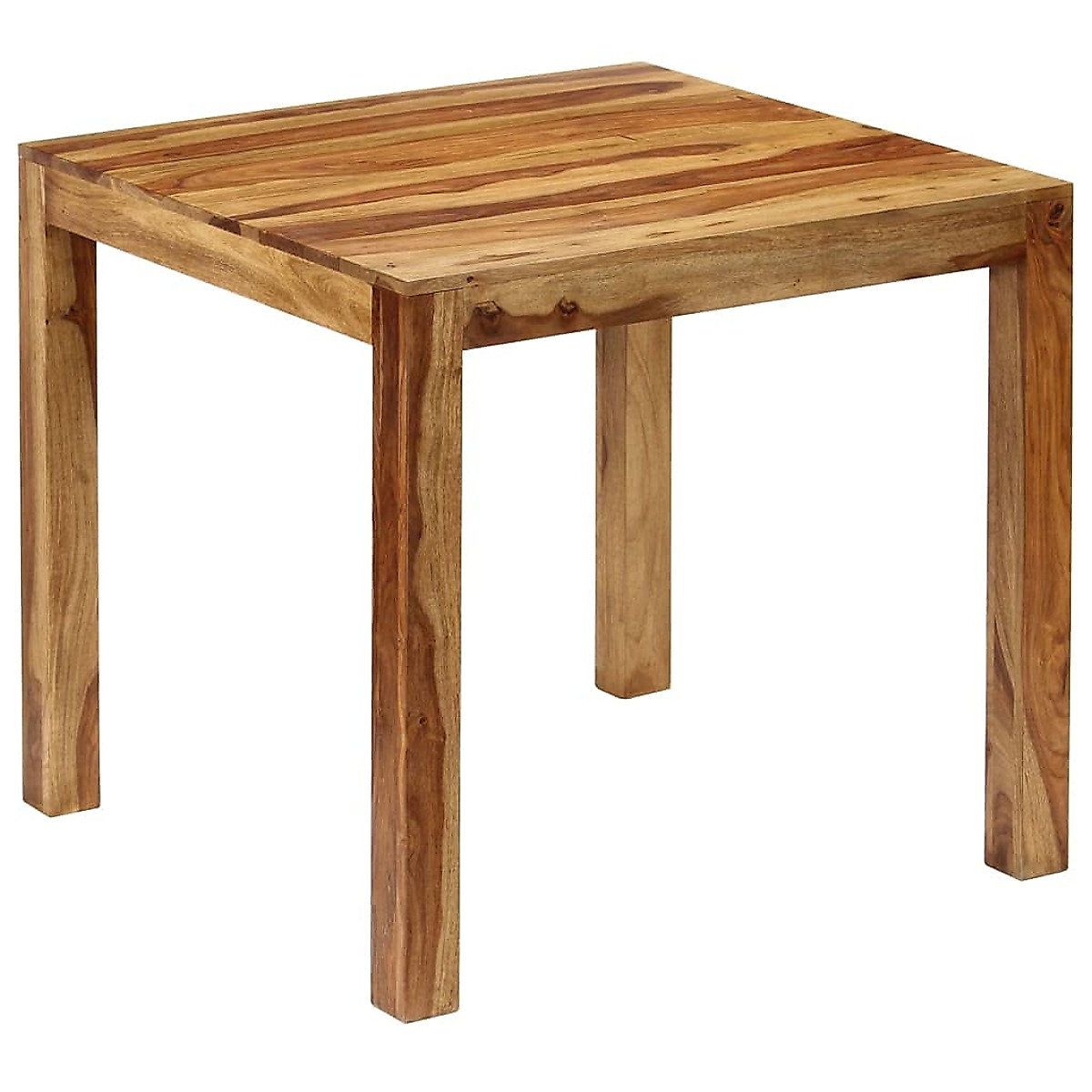 YPWRENH Coffee Table Farmhouse End Tables Dining Table Solid Sheesham Wood 32.3"x31.5"x29.9" for Dining Room, Kitchen or Living Room