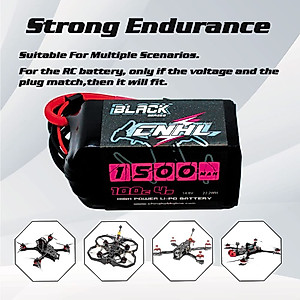 CNHL 4S Lipo Battery 1500mAh 14.8V lipo Battery 100C with XT60 for Vortex LRC Freestyle V1 RC Boat Heli Airplane UAV Drone FPV Multi-Motor Hobby DIY Parts