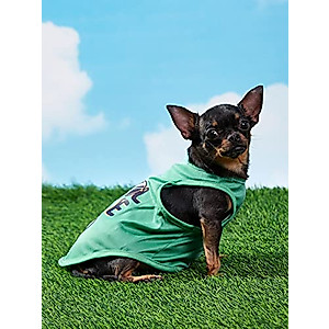 QWINEE Dog Tank Top Cute Letter Cat Shirt Breathable Casual Sports Vest for Small Medium Dogs Puppy Kitten Green XXS